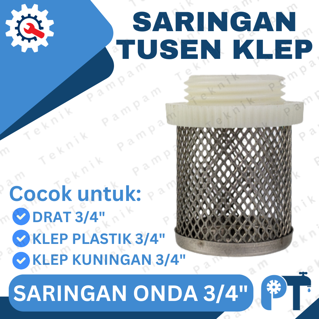 Jual SARINGAN TUSEN KLEP 3/4 INCH ONDA STAINLESS / FILTER FOOT VALVE 3/ ...