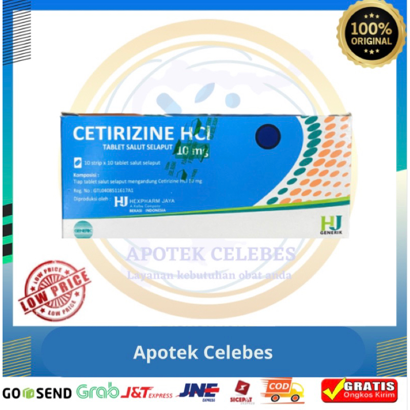 Jual Cetirizine box hexpharm | Shopee Indonesia