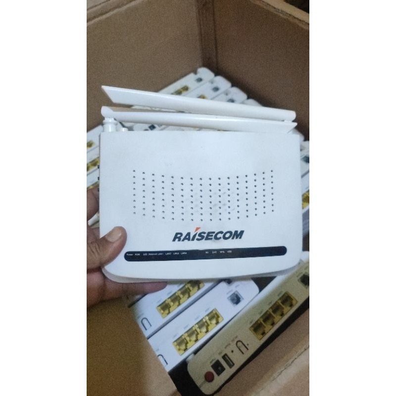 Jual MODEM GPON ONU RAISECOM LIKENEW PLUS ADAPTOR | Shopee Indonesia