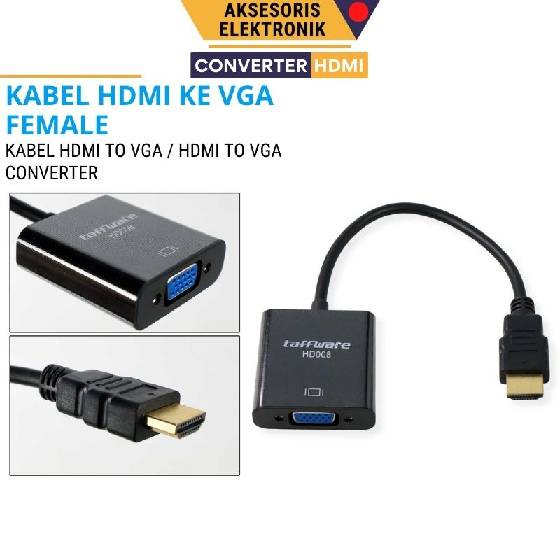 Jual Kabel Adapter HDMI ke VGA Female - HD008 | Shopee Indonesia