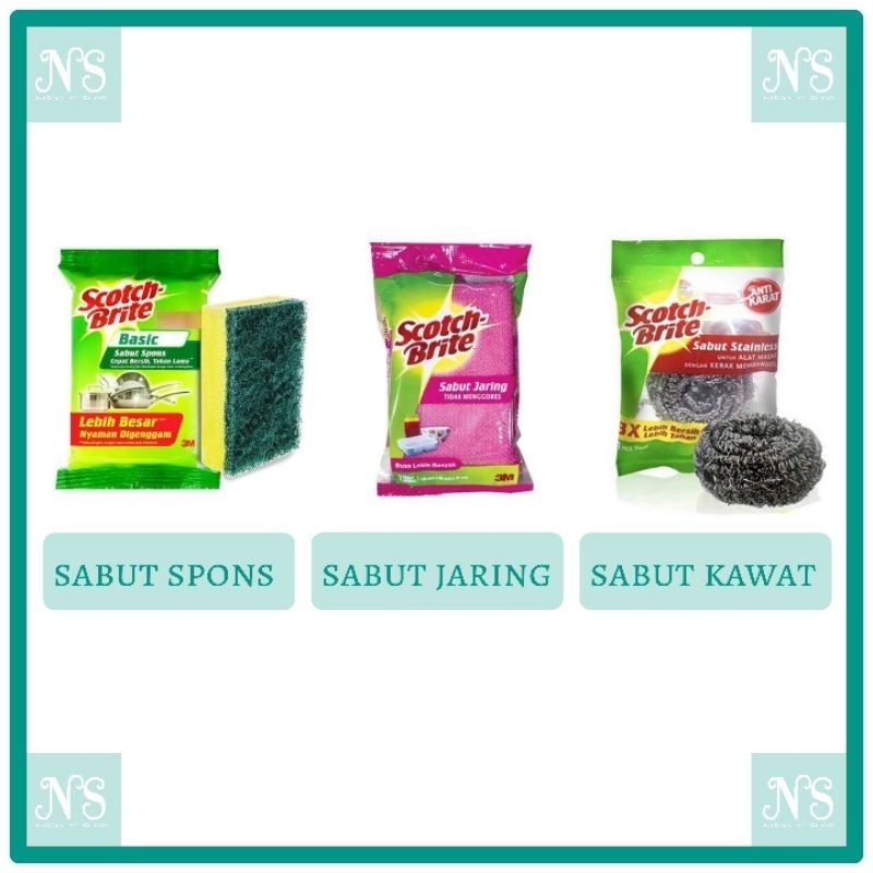 Jual Scotch Brite Spons Sabut Kawat Cuci Piring | Shopee Indonesia