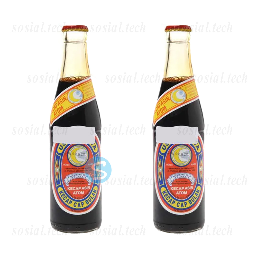 Jual Kecap Asin Atom 320ml Cap Bulan Kecap Asin Botol Kaca | Shopee ...