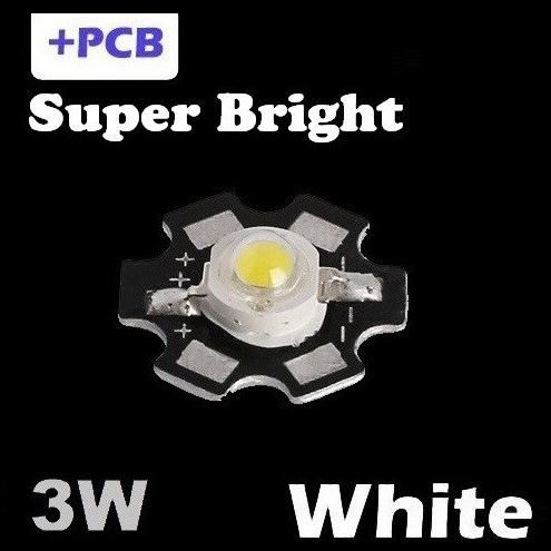 Jual +PCB High Power LED 3W White Emitter Bead - Biji LED Super Bright ...