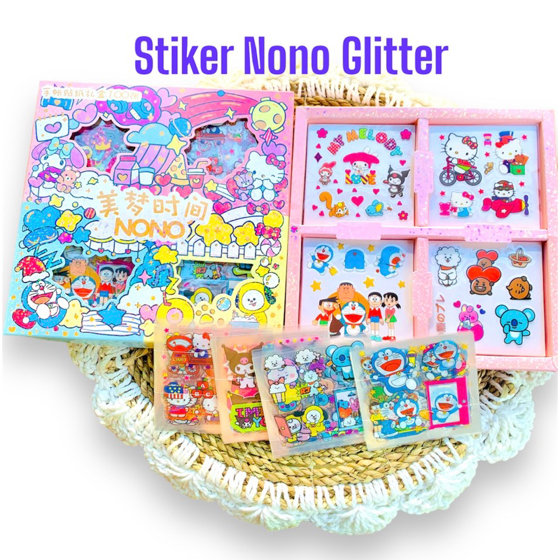 Jual Stiker Kartun korea lucu Momo Mixue NONO Rainbow Mix Warna ...