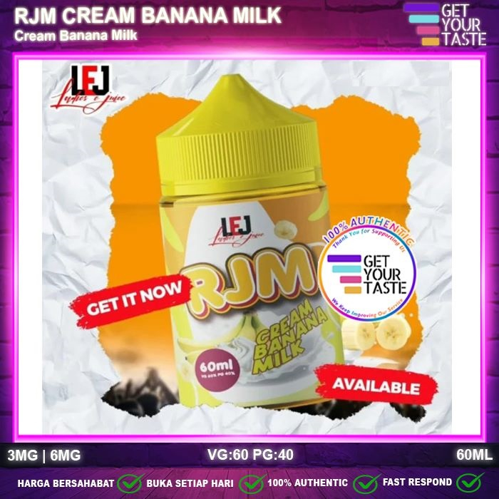 Jual Liquid RJM Cream Banana Milk 60ML by Ladies Ejuice | Shopee Indonesia