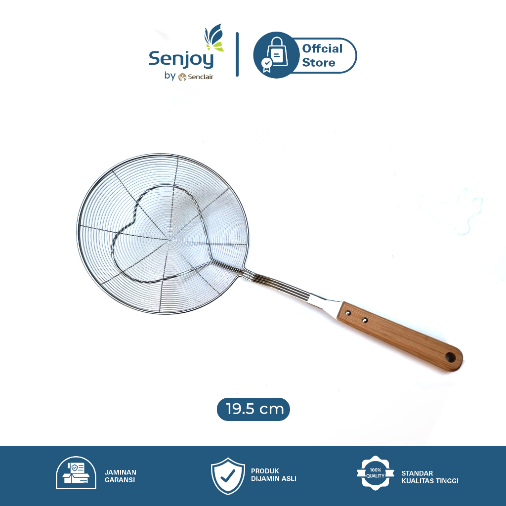 Jual Senjoy By Senclair Saringan Stainless Handle Kayu 19,5 Cm ...