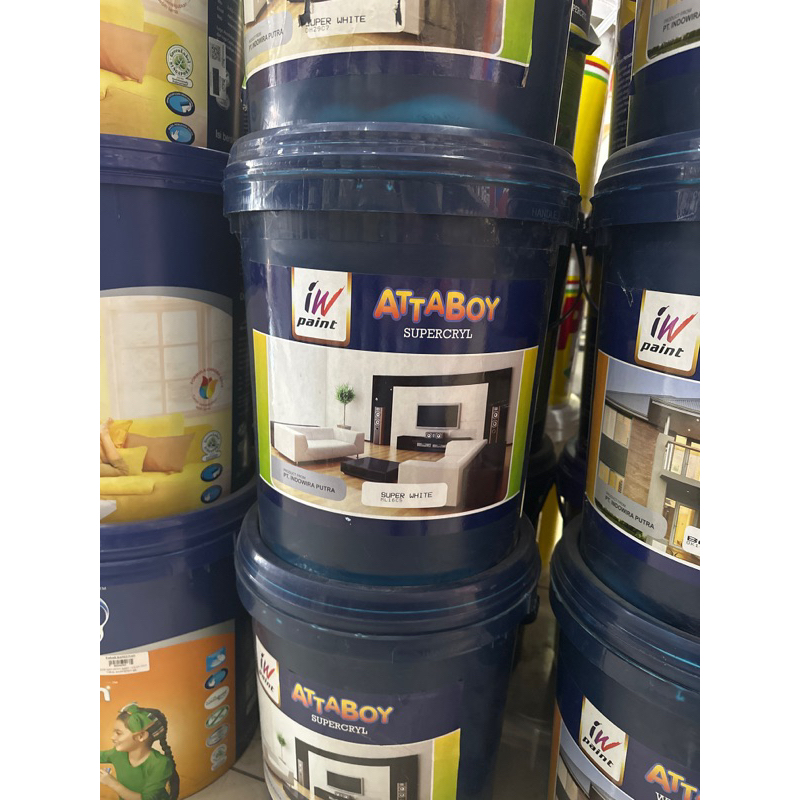 Jual ATTABOY SUPERCRYL SUPER WHITE 20 LITER | Shopee Indonesia