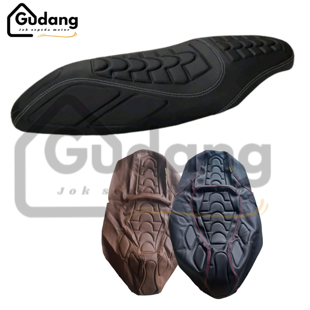 Jual cover jok variasi kulit jok CUSTOM PREDATOR nmax,pcx,aerox,beat ...