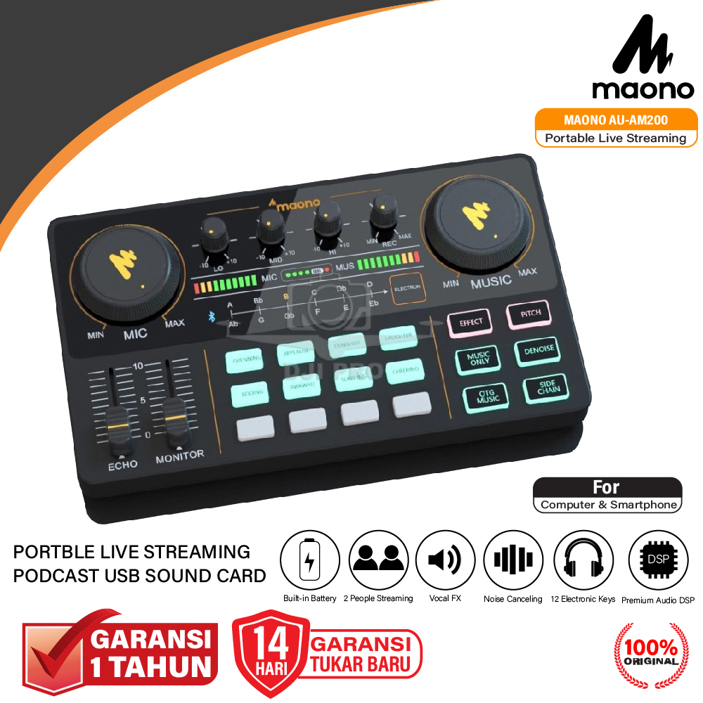 Jual MAONO AU-AM200 Podcast / MAONOCASTER AU-AM 200 SOUNDCARD All-in ...