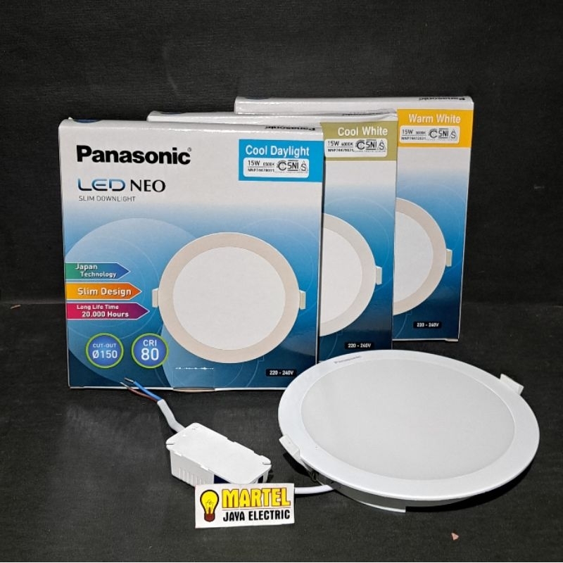 Jual Lampu downlight led panel panasonic IB bulat neo slim 15 watt | Shopee Indonesia