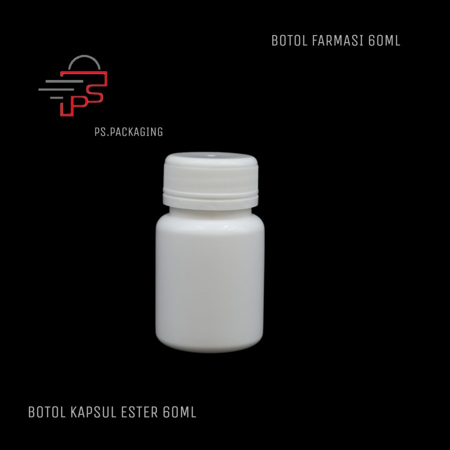 Jual botol kapsul ester 60ml / botol ester c 60ml / botol kemasan kapsul tablet | Shopee Indonesia