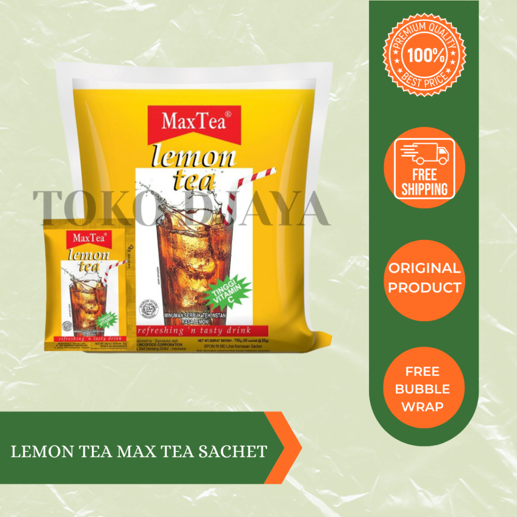 Jual Max Tea Lemon Tea Minuman Serbuk Teh Instan Rasa Lemon 750g 30 sachet @25g | Shopee Indonesia