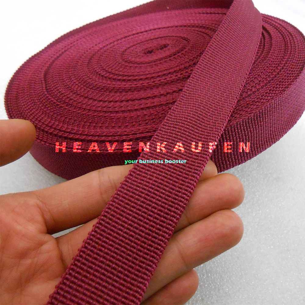 Jual Webbing Tas Lebar 2,5 cm Warna Merah Hati Maroon Marun Harga Per ...