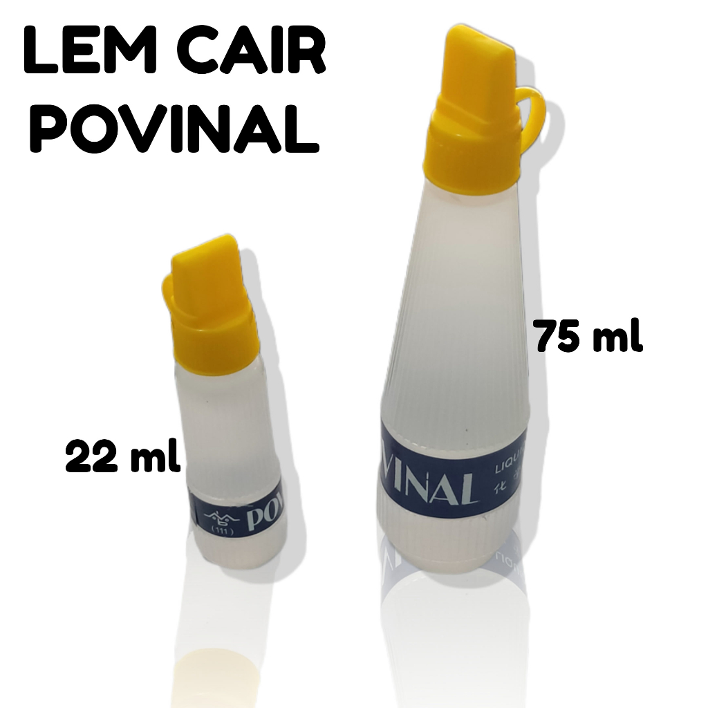 Jual Lem Cair POVINAL No.111 Dan 112/ Lem Kertas/ Lem Bening | Shopee ...