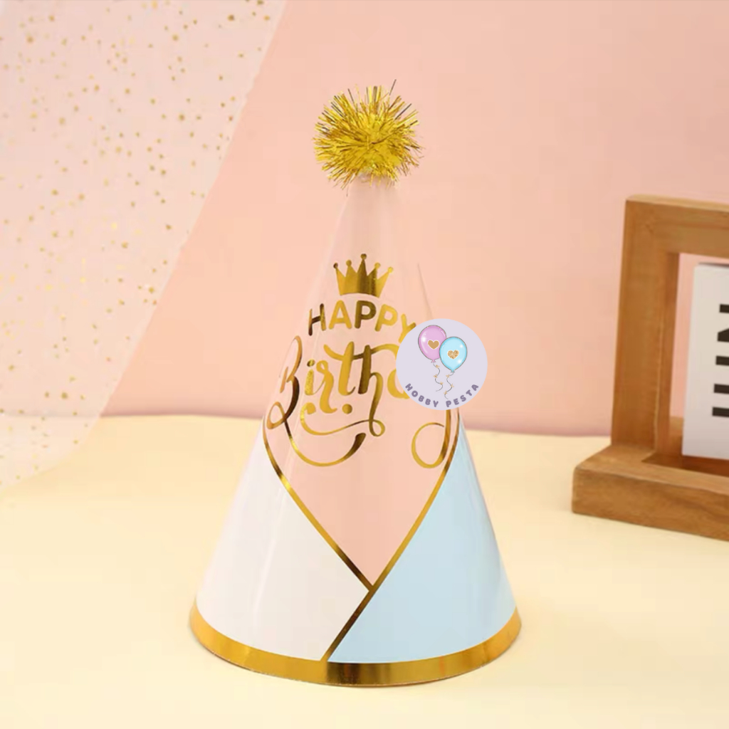 Jual TOPI ULANG TAHUN KERUCUT MIX MOTIF / TOPI ULTAH / TOPI PESTA ...