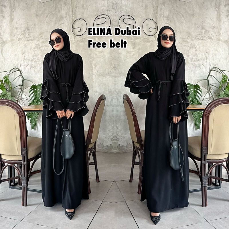 Jual Abaya Gamis Hitam Maxy Dress Fashion Muslim Busana Wanita Turkey ...