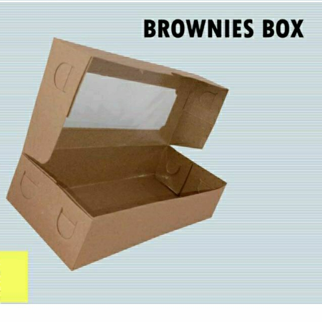 Jual Kotak warna coklat Brownies box ada jendela | Shopee Indonesia