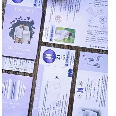 Jual Undangan Pernikahan Pasport tema BTS | Shopee Indonesia