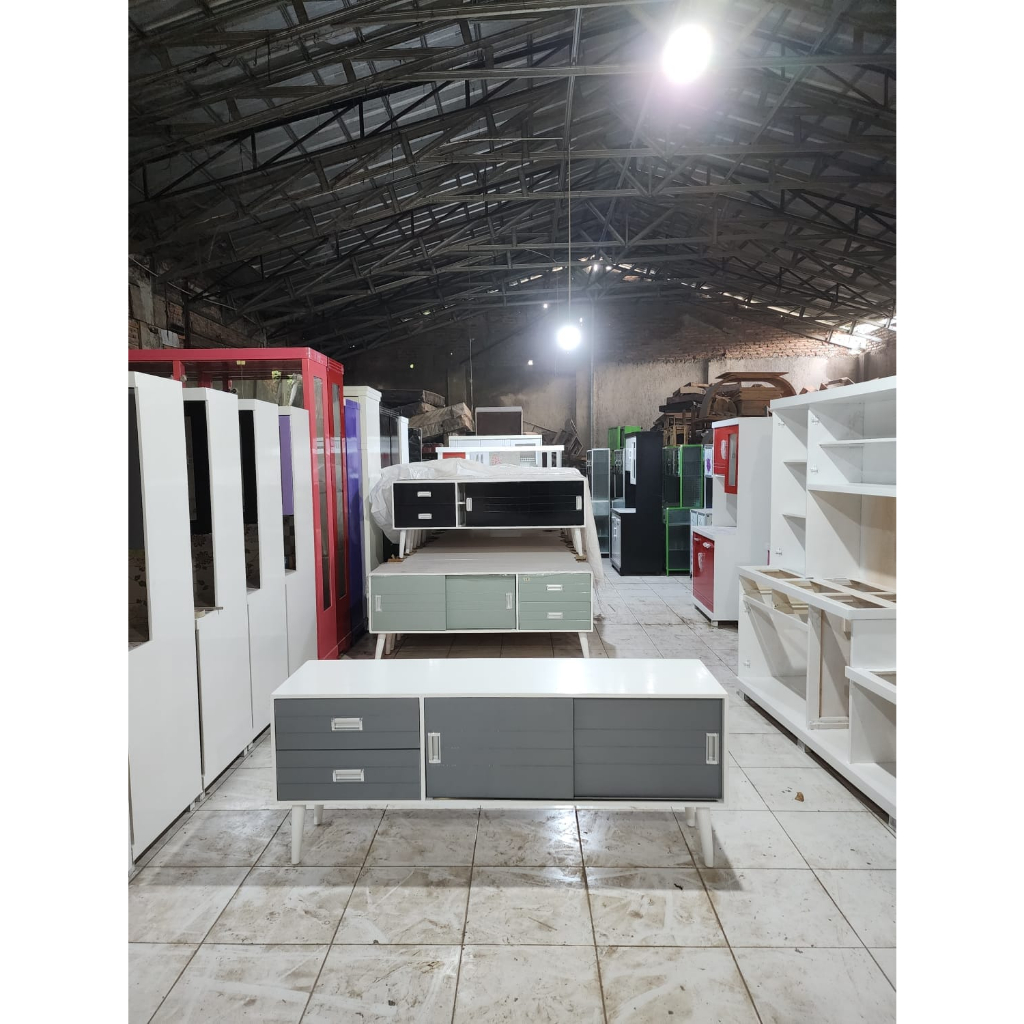 Jual Bufet tv retro / meja tv retro / meja tv rata pintu sleding ...