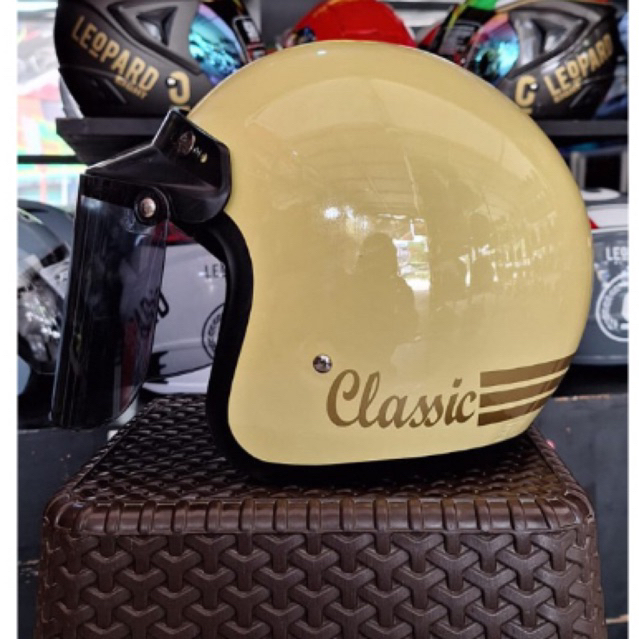 Jual Helm Bogo Classic SNI Termurah Cream Buatan Pabrik | Shopee Indonesia
