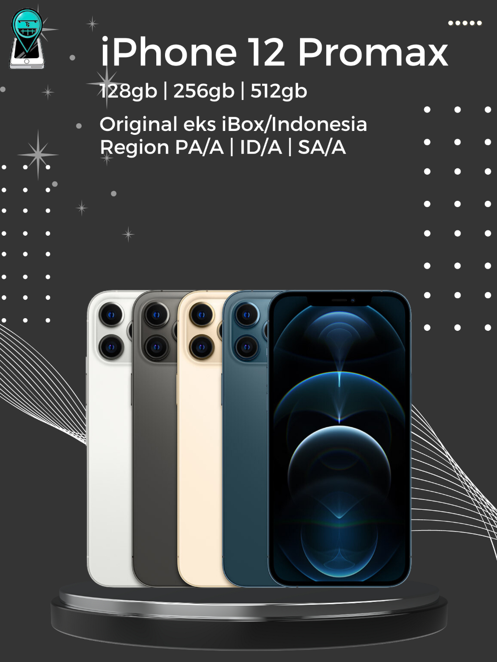 Jual HANDPHONE IP 12 PROMAX 128GB 256GB 512GB SECOND ORIGINAL FULLSET ...