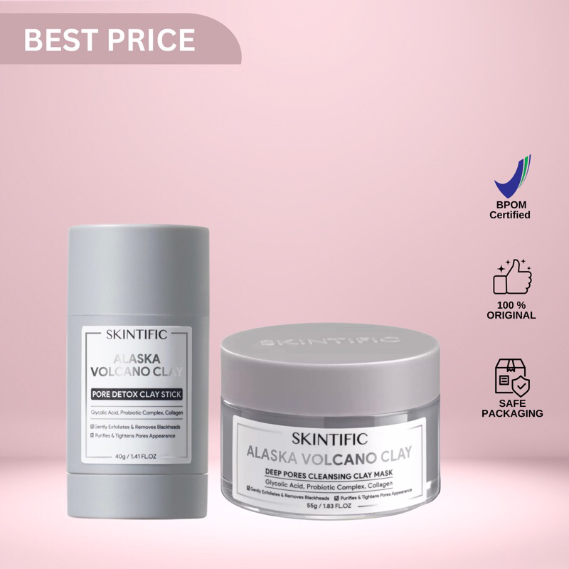 Jual Skintific Alaska Volcano Clay Mask Deep Pores Cleansing Mud Mask ...