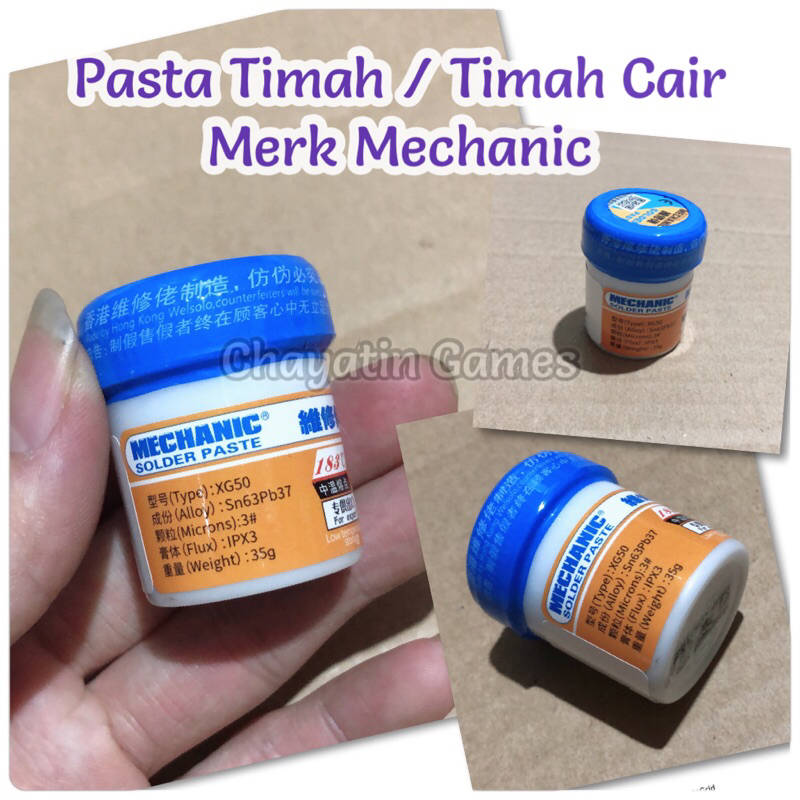 Jual PASTA TIMAH/TIMAH CAIR MERK MECHANIC | Shopee Indonesia