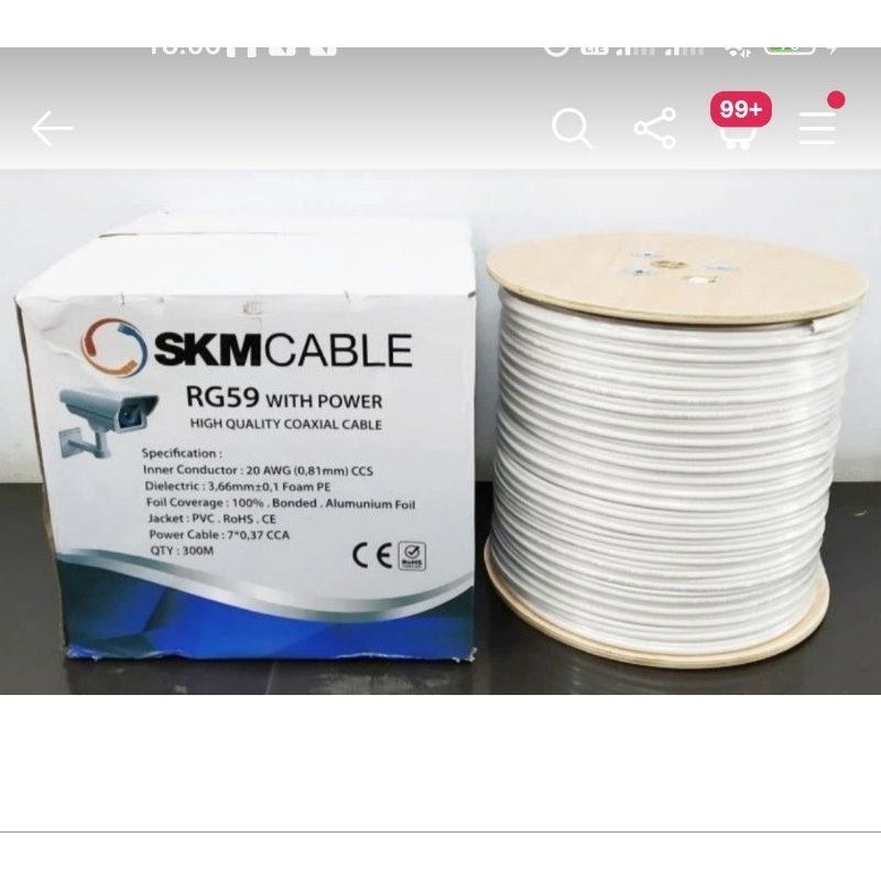 Jual Kabel CCTV Analog RG59 Plus Power RG59+P | Shopee Indonesia