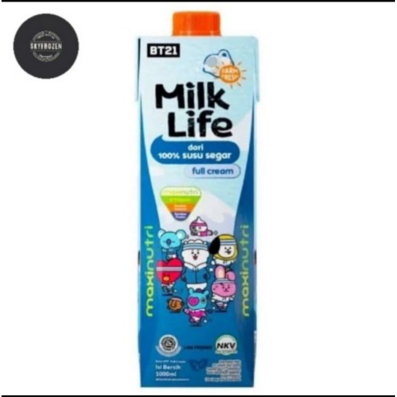 Jual BT21 Milk Life UHT Susu Segar Full Cream 1Liter | Shopee Indonesia