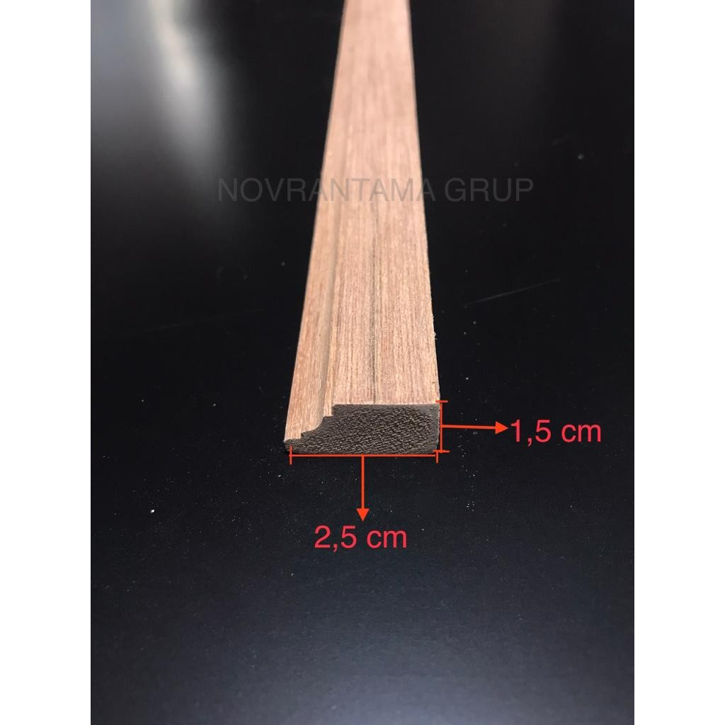 Jual Lis Kayu Profil Lis Dinding Wall Moulding MoldingWainscoting 2,5x1 ...