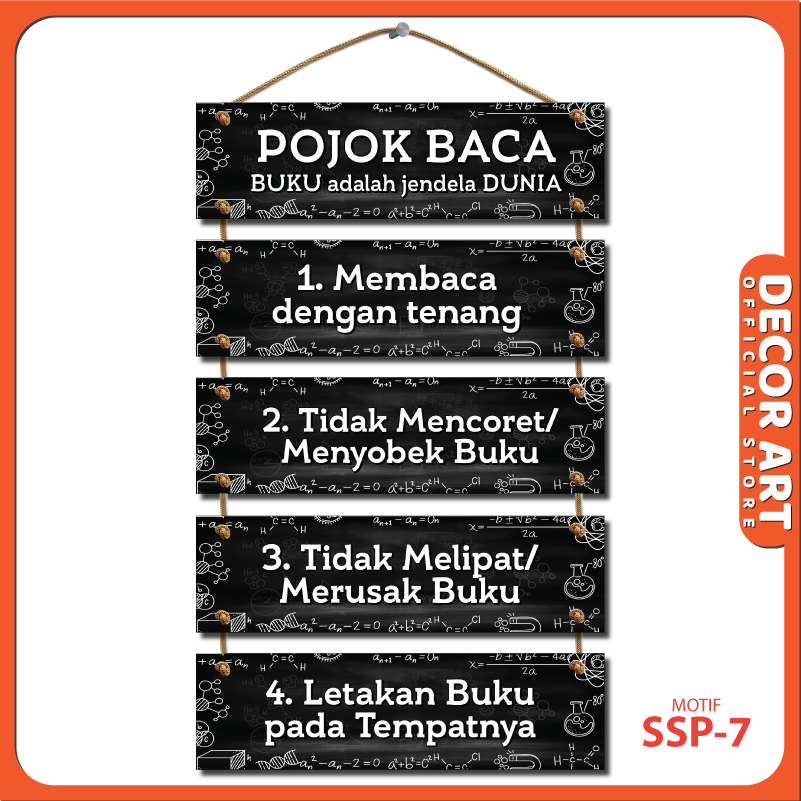 Jual DecorArt 50x30 Cm - Dekorasi 5 Susun Tema Pojok Baca Sekolah Kelas ...