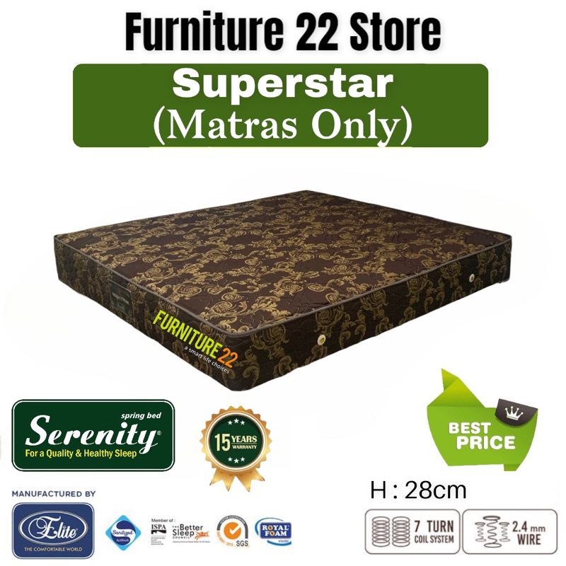 Jual Spring Bed Elite Serenity Superstar Shopee Indonesia