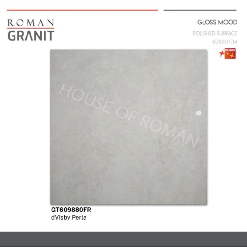 Jual Roman Granit dVisby Perla 60x60 / lantai granit / lantai glossy / keramik glossy / lantai ...