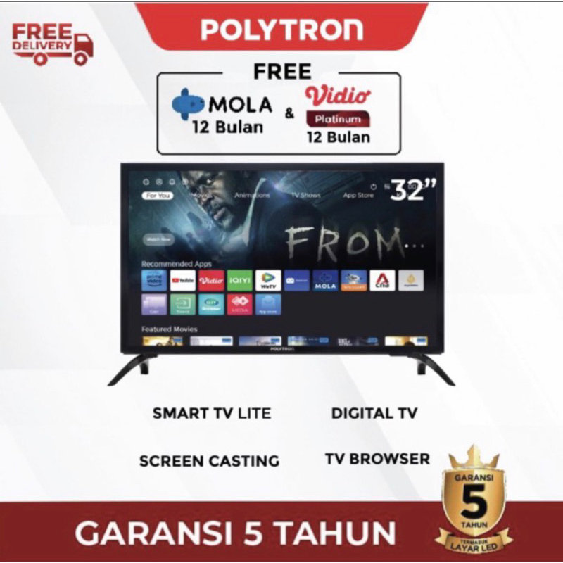 Jual Led Polytron 32 inch smart digital tv PLD 32CV1869 | Shopee Indonesia