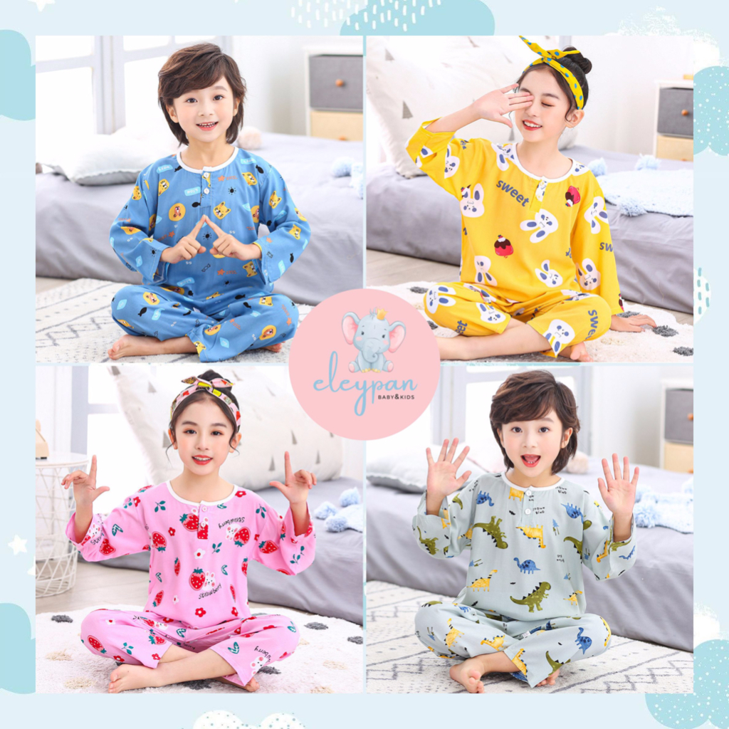 Jual Baju Tidur Anak / Setelan Baju Tidur Anak Cowok Cewek / Piyama Anak / Pajamas Anak / Set ...