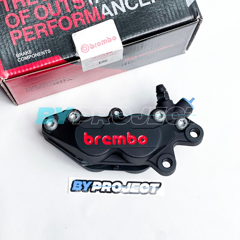 Jual Kaliper Brembo 4 Piston Kanan Black Red Logo Original | Shopee Indonesia