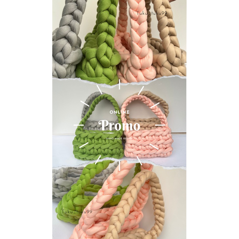Jual Chunky Bag New Knit 1 / Tas Wanita / Tas tangan / Tas Viral /Tas ...