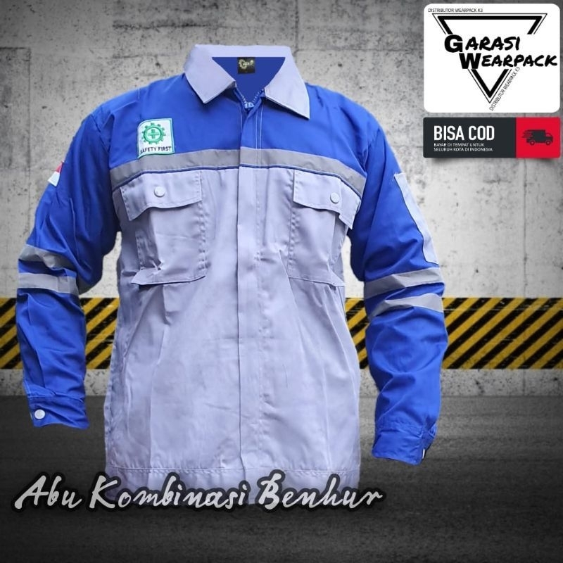 Jual wearpack safety atasan/baju kerja proyek/ lengan panjang /APD K3 ...