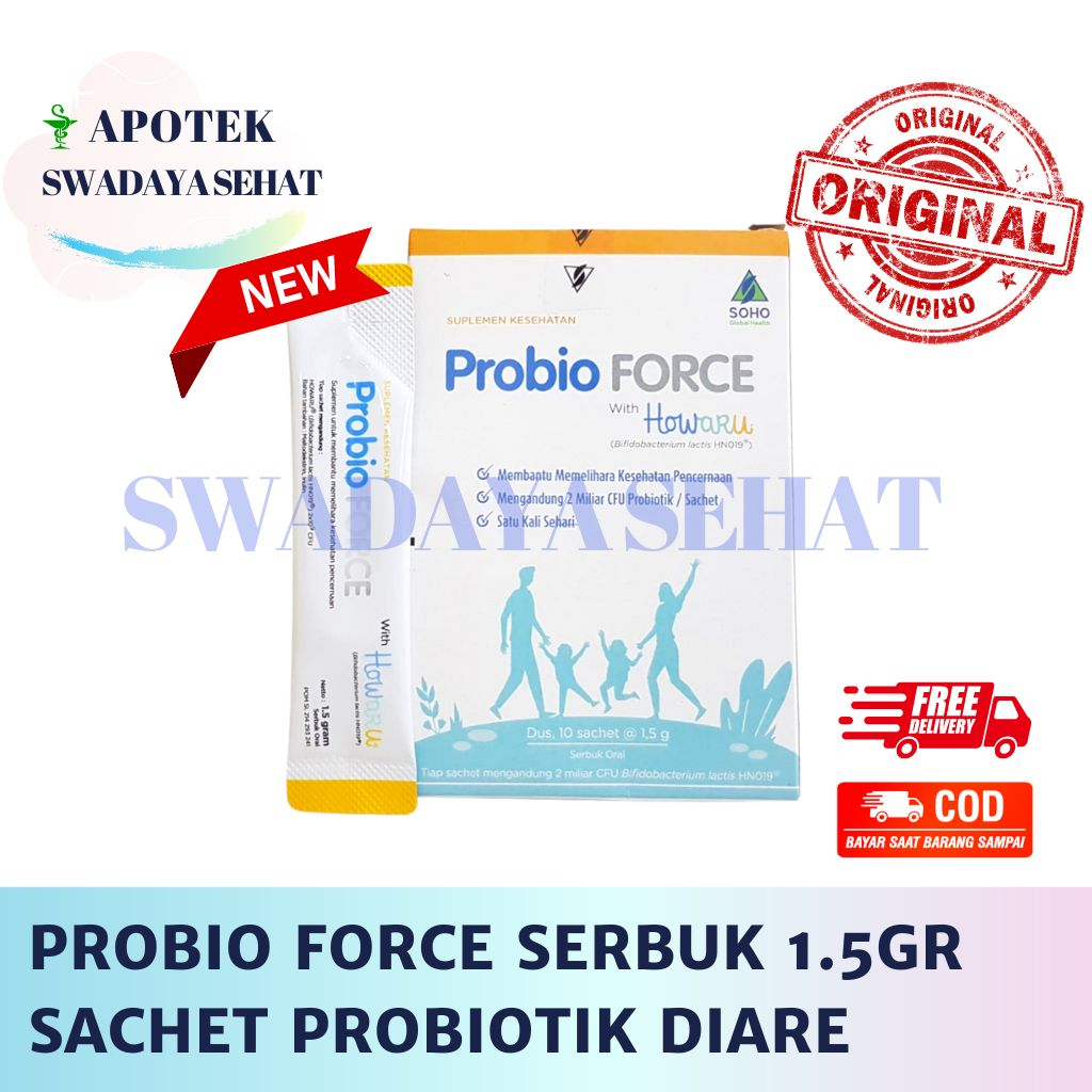 Jual PROBIO FORCE SERBUK 1.5GR SACHET - Probiotik Diare Prebiotik Anak ...