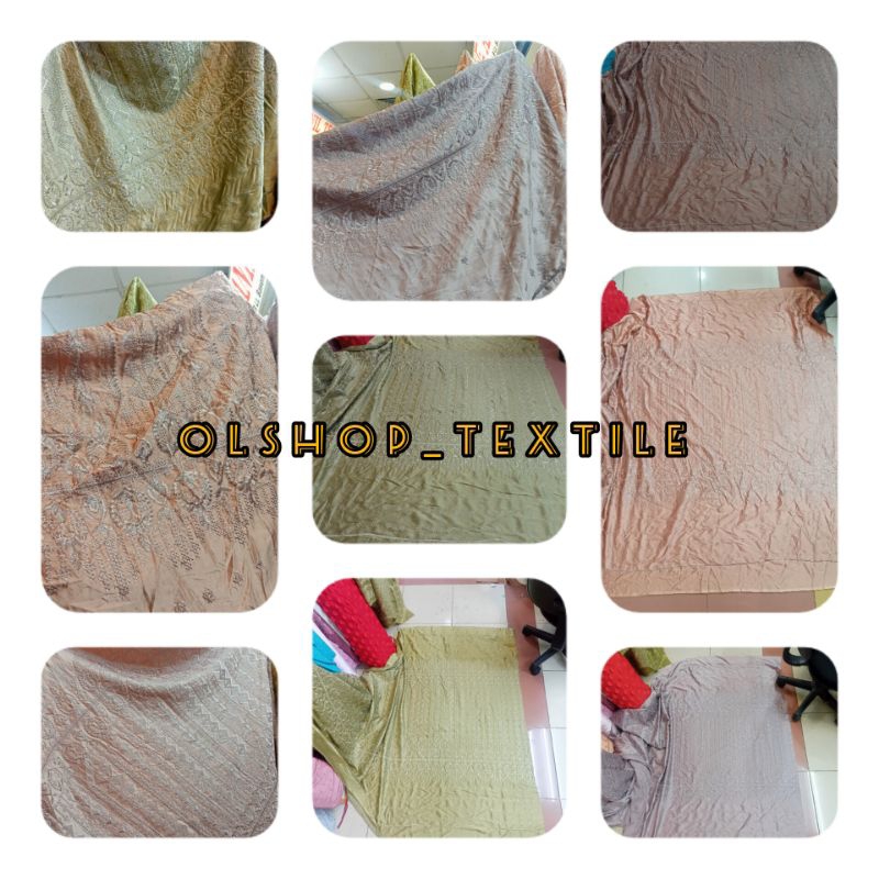 Jual TERMURAH!!! Bahan/Kain Armany Silk Bordir / Armany Motif Timbul ...