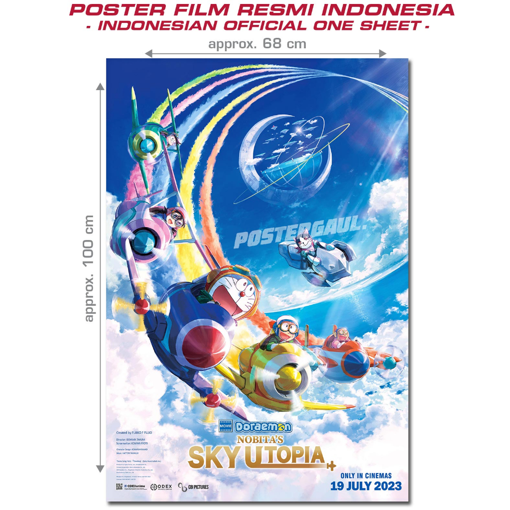 Jual Poster Film DORAEMON : NOBITA'S SKY UTOPIA - original Indonesian ...