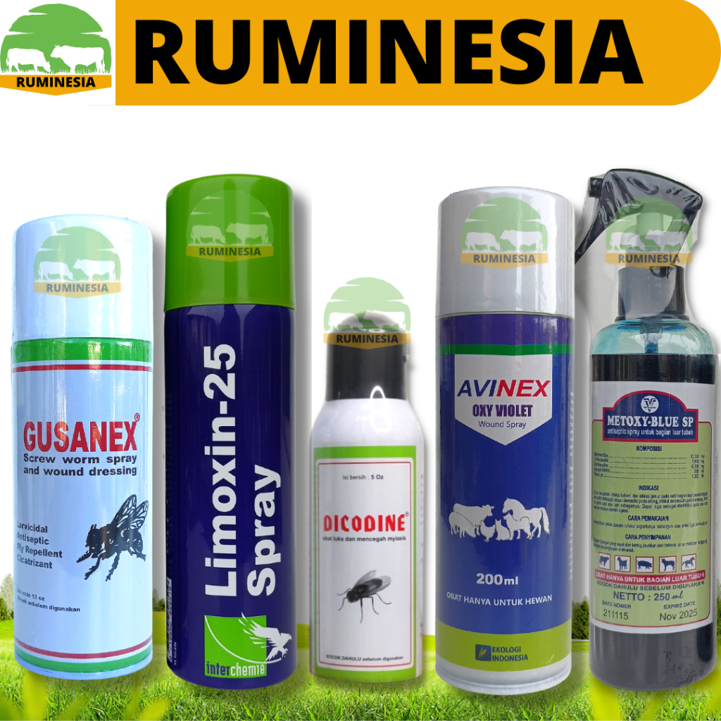 Jual OBAT LUKA HEWAN SPRAY - GUSANEX SPRAY - LIMOXINE SPRAY - DICODINE ...