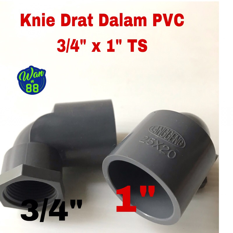 Jual Knie/Knee Drat Dalam PVC 3/4” x 1” TS Langgeng | Shopee Indonesia