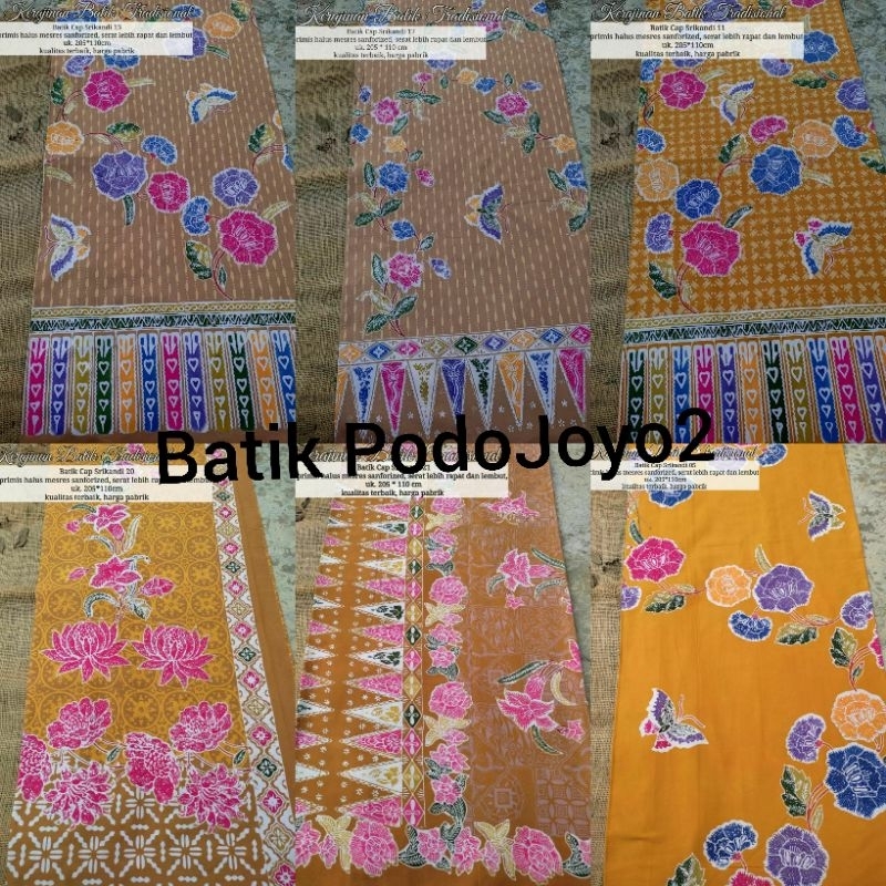 Jual Kain Batik Cap Srikandi Warna Kuning | Shopee Indonesia