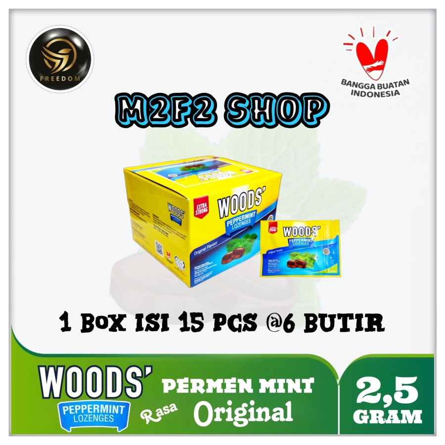 Jual Woods Peppermint Lozenges Original | Permen Mint Pelega ...