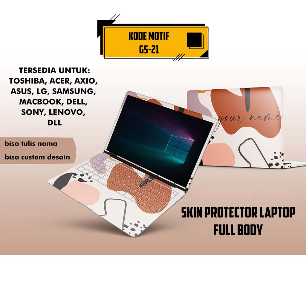 Jual Skin Protector Laptop Full Body Bisa Custom Gambar Suka Suka Kode ...