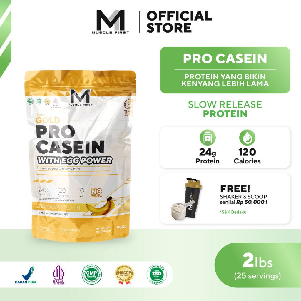 Jual MUSCLE FIRST Pro Casein 2lbs/900gr - Whey Protein Suplemen Fitness ...