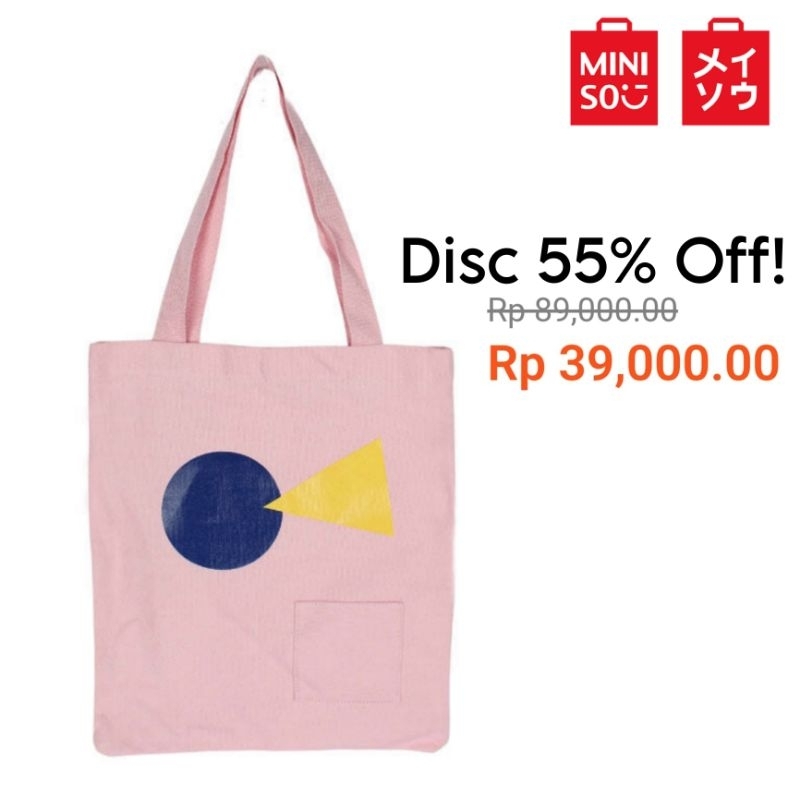 Jual Miniso Pink Tote Bag Original | Shopee Indonesia