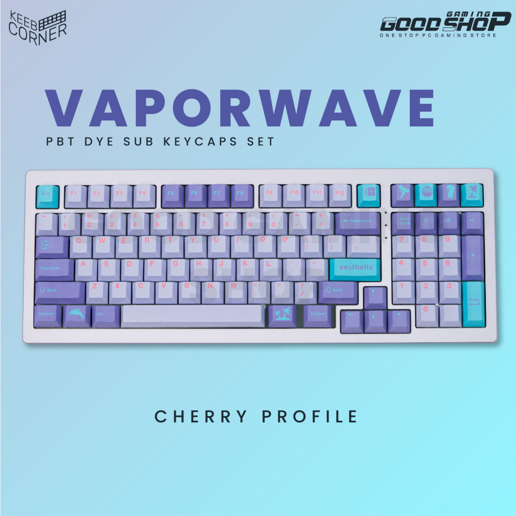 Jual KC Keycaps VAPORWAVE CHERRY PROFILE 129 keys | Shopee Indonesia