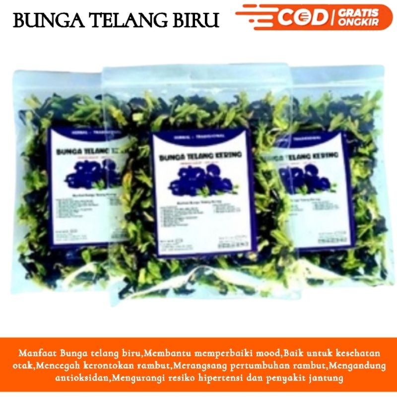 Jual Bunga telang kering 100gr | Shopee Indonesia